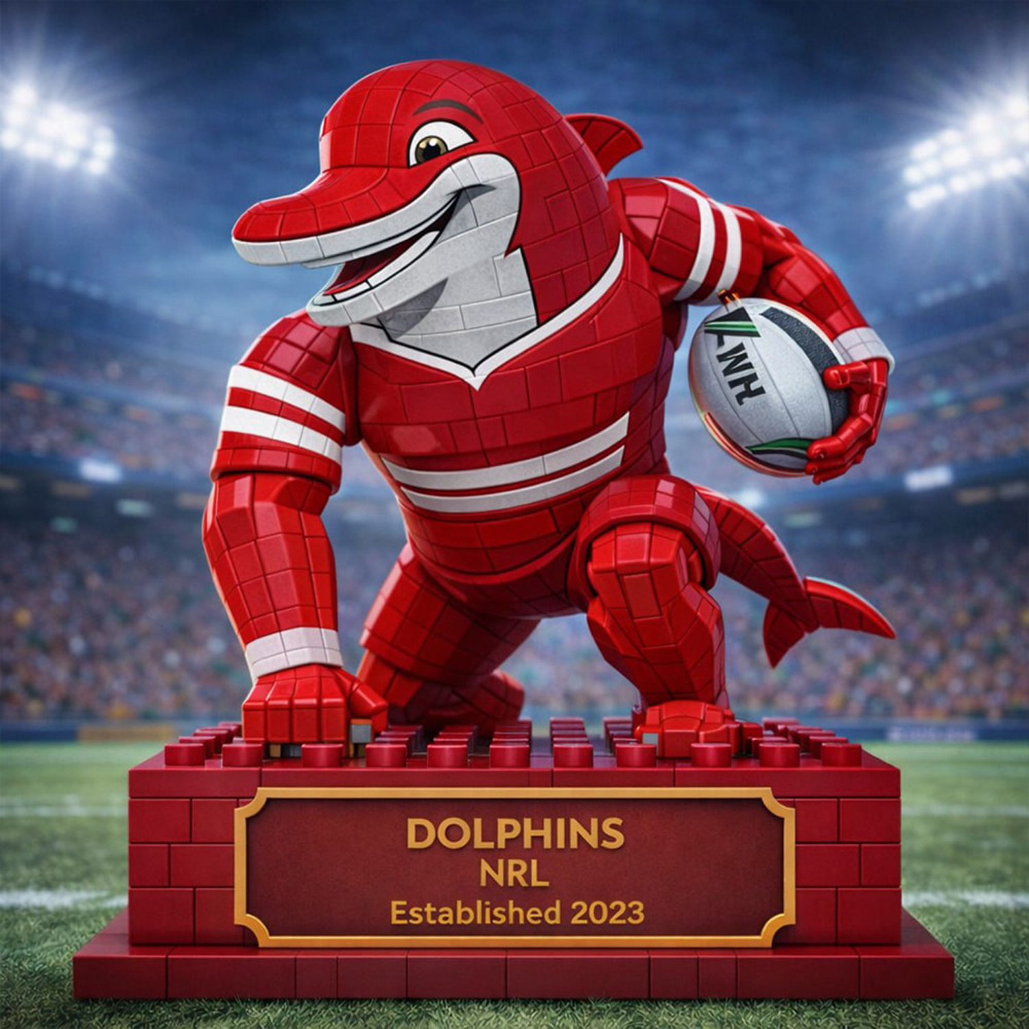 Premium NRL Special Mascot Acrylic Block Plaque Limited Editions NDT N ...