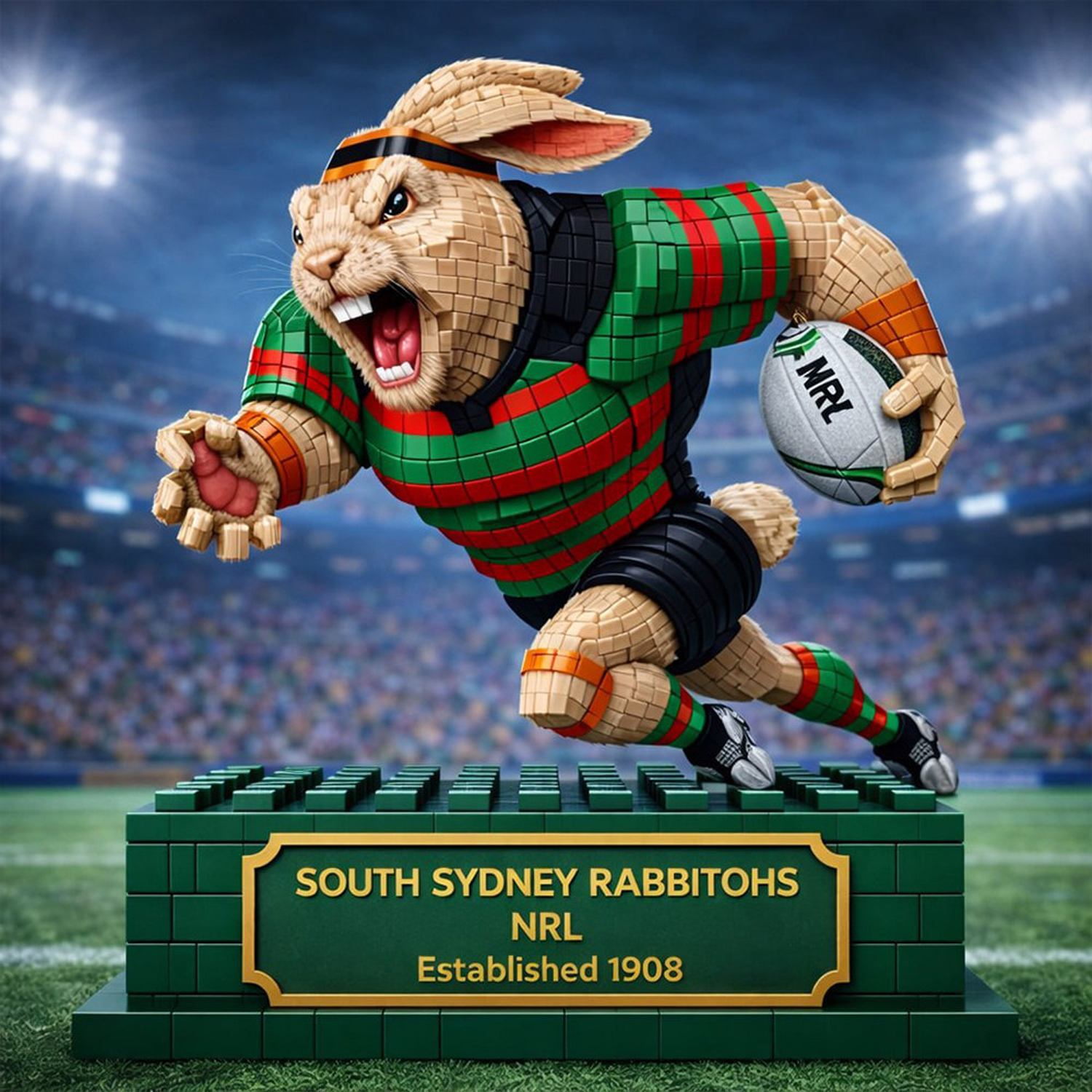 Premium NRL Special Mascot Acrylic Block Plaque Limited Editions NDT N ...