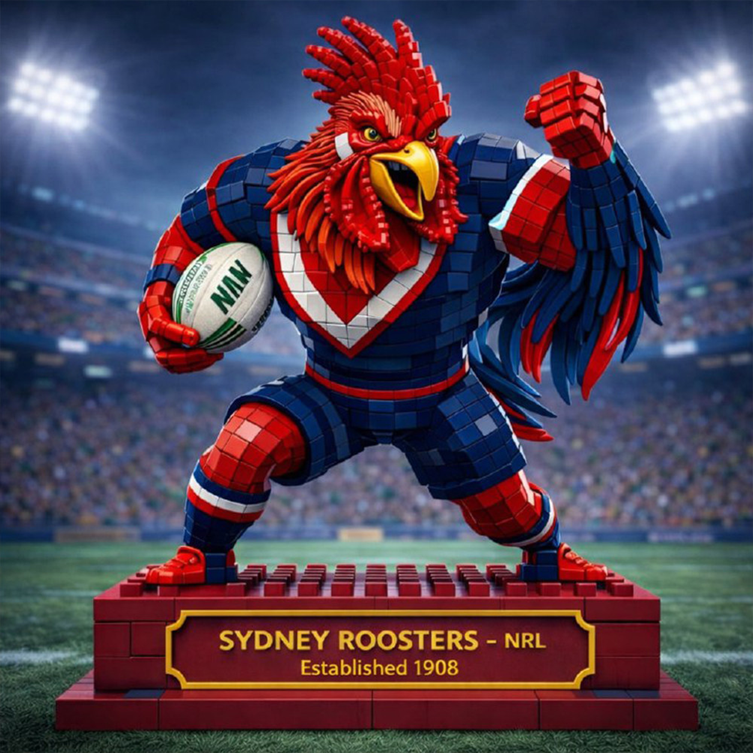 Premium NRL Special Mascot Acrylic Block Plaque Limited Editions NDT N ...