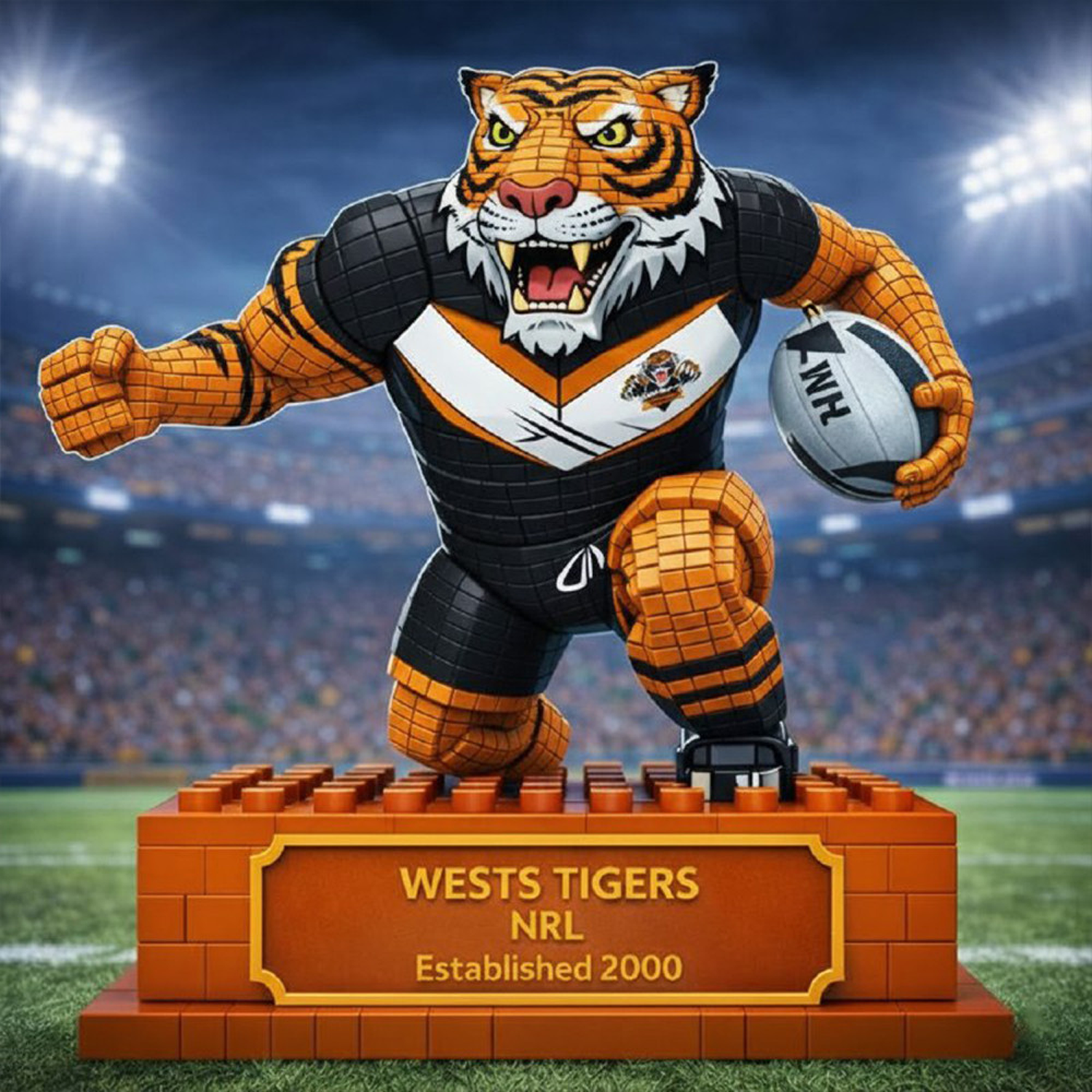 Premium NRL Special Mascot Acrylic Block Plaque Limited Editions NDT N ...